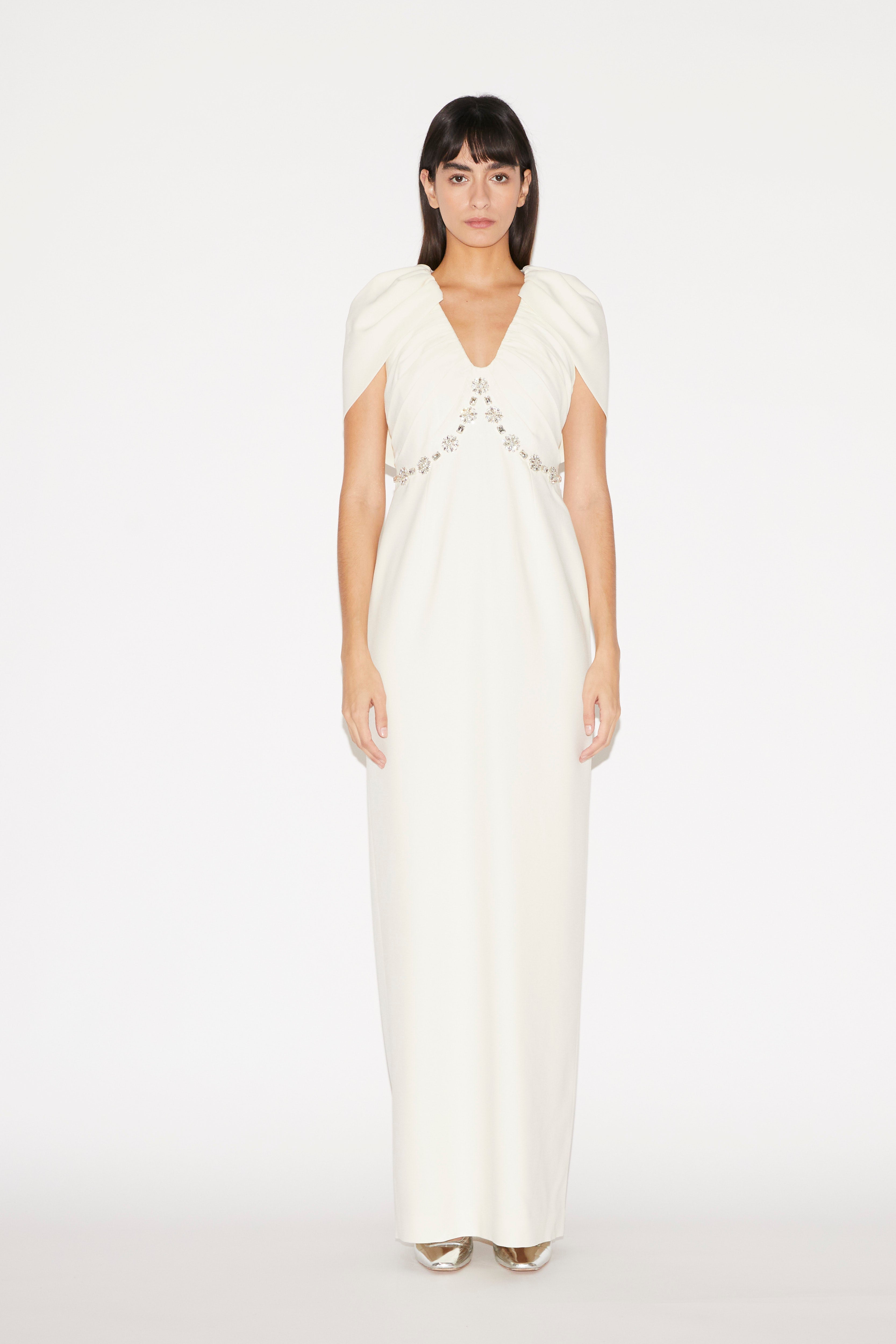 MARTHA DRESS BUTTERCREAM SABLE – HUISHAN ZHANG